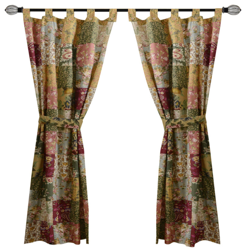 Greenland Antique Chic Panel Pair-Patchwork Window - Farmhouse ...