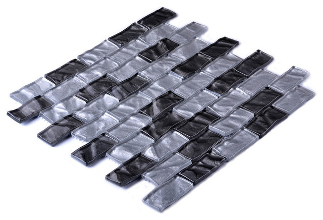 Upscale Designs Glass Mesh-Mounted Mosaic Wall Tile 3"x6"Sample ...