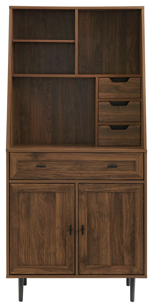 Unique Storage Desk With Hutch, Large Drawer With Drop Down Front ...