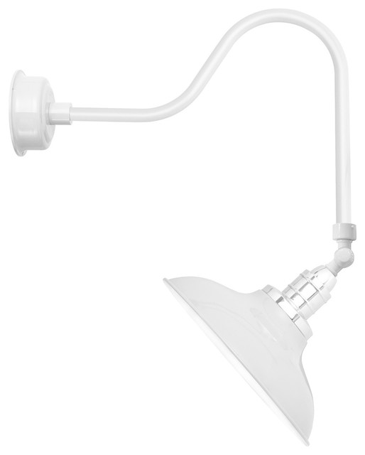 10" Peony LED Sign Light With Sleek Arm, White - Farmhouse - Outdoor ...