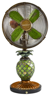 Table Fan/Lamp, Mosaic Glass Pineapple - Tropical - Electric Fans - by ...