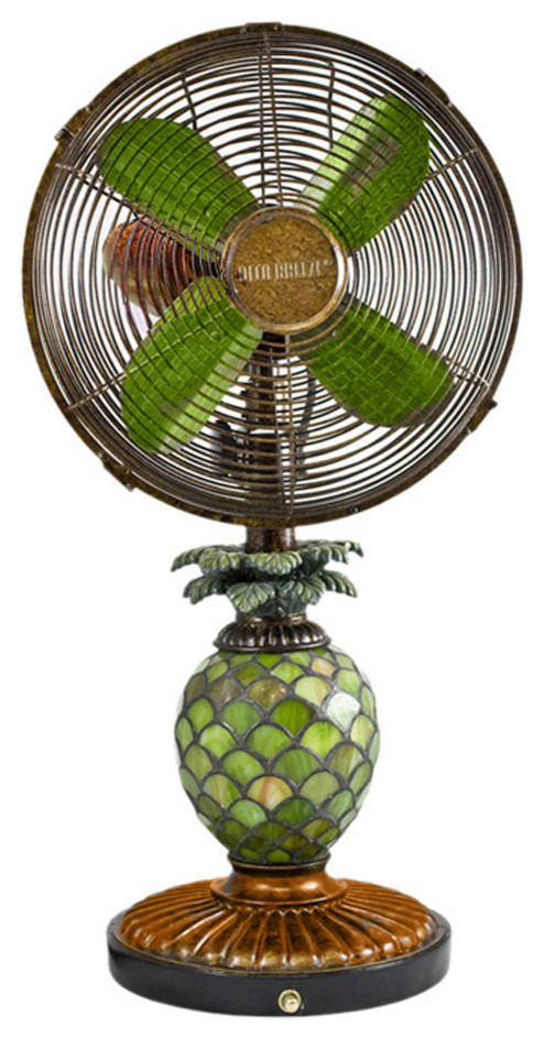 Table Fan/Lamp, Mosaic Glass Pineapple - Tropical - Electric Fans - by ...