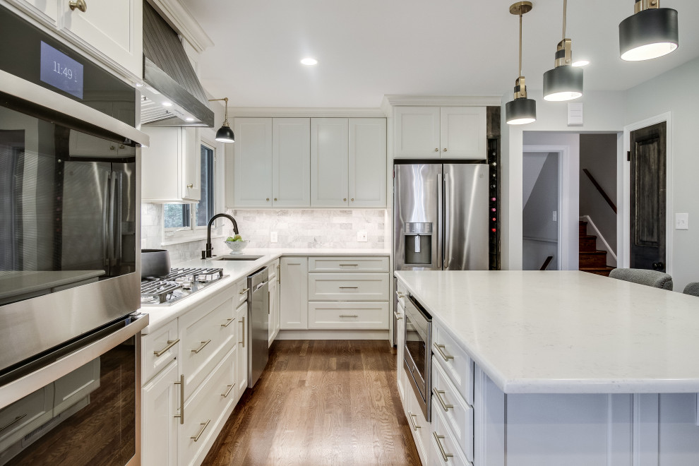 Alexandria, VA Transitional White Kitchen Design - Transitional - Kitchen - DC Metro - by Reico ...