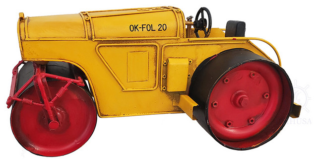 Metal Handmade Steam Roller Model, Collectible Metal Scale Model Steam ...