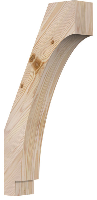 3 1/2"Wx6"Dx6"H Balboa Smooth Brace, Douglas Fir, 12"Dx24"H Rustic Wood ...