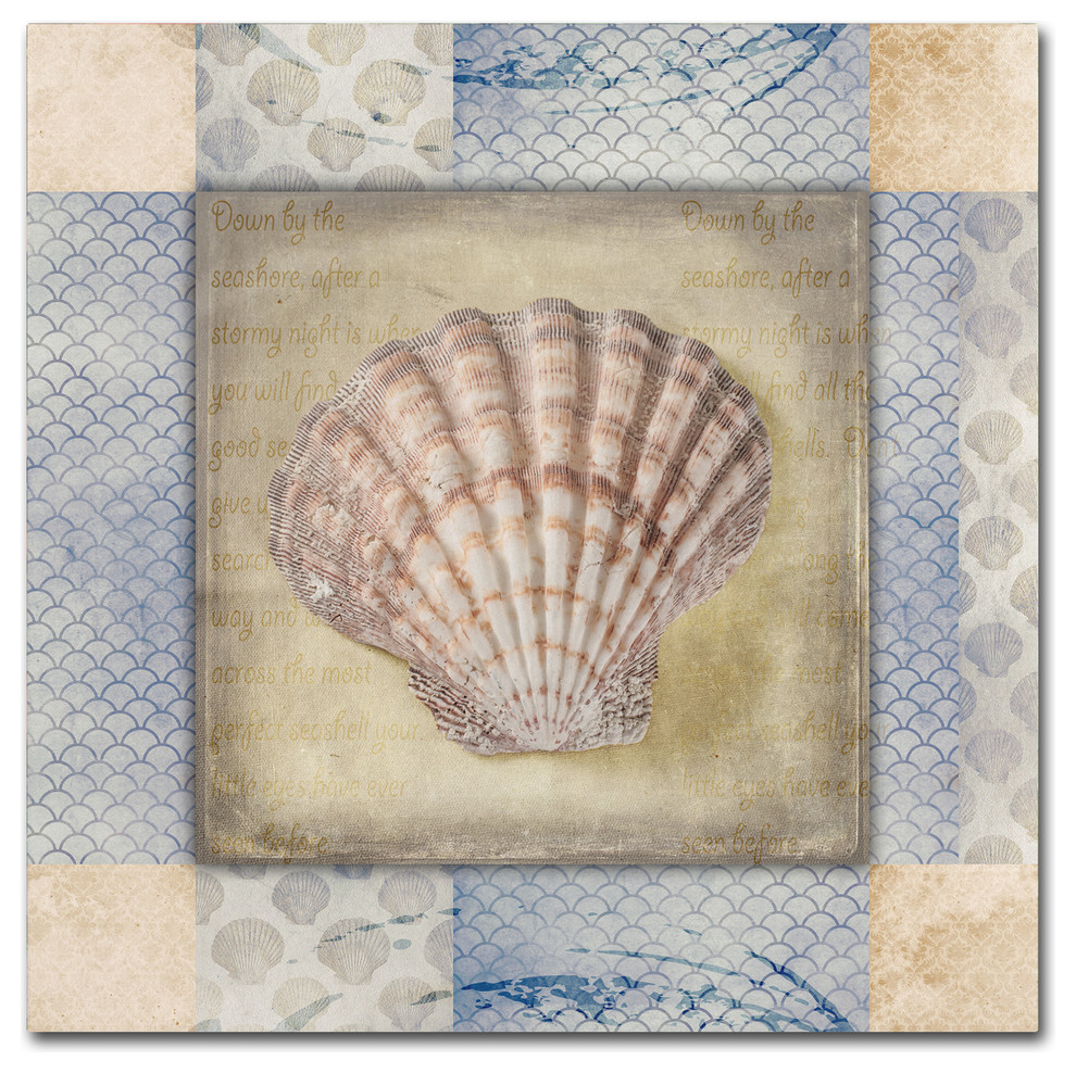 LightBoxJournal 'White Sea Shell' Canvas Art, 18"x 18" - Beach Style ...
