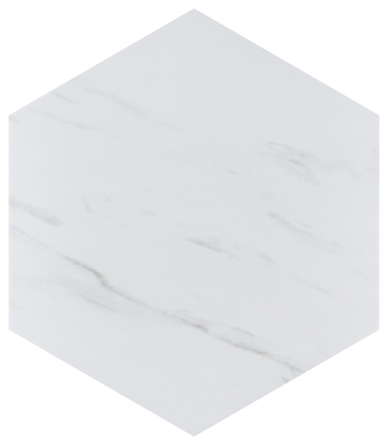 Eterno Carrara Porcelain Floor and Wall Tile, 8.63"x9.88 ...
