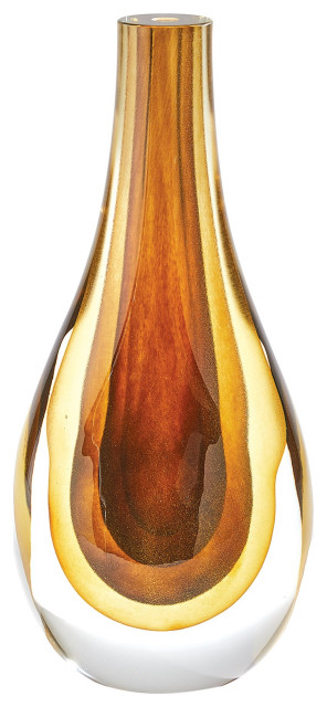 Gradient Vase, Amber, Large - Contemporary - Vases - by GLOBAL VIEWS ...