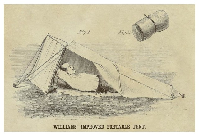 "William's Improved Portable Tent" Digital Paper Print by Inventions ...