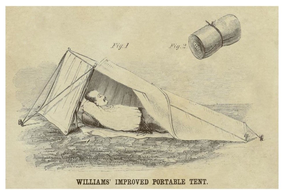 "William's Improved Portable Tent" Digital Paper Print by Inventions ...