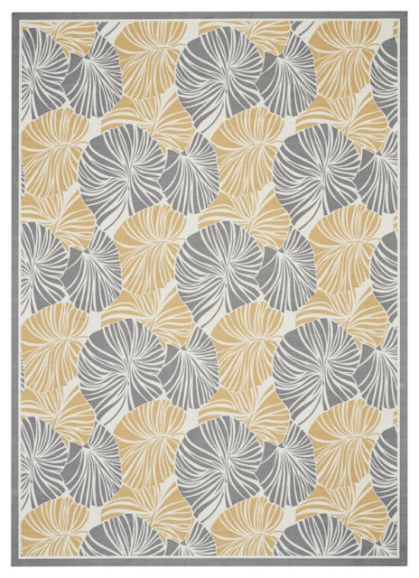 Waverly Wav01/Sun & Shade Grey Area Rug, 6'6"x9'6" - Contemporary ...