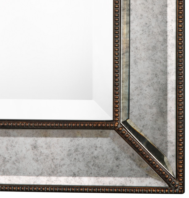 34" Farmhouse Bronze Antique Mirror - Transitional - Wall Mirrors - by ...