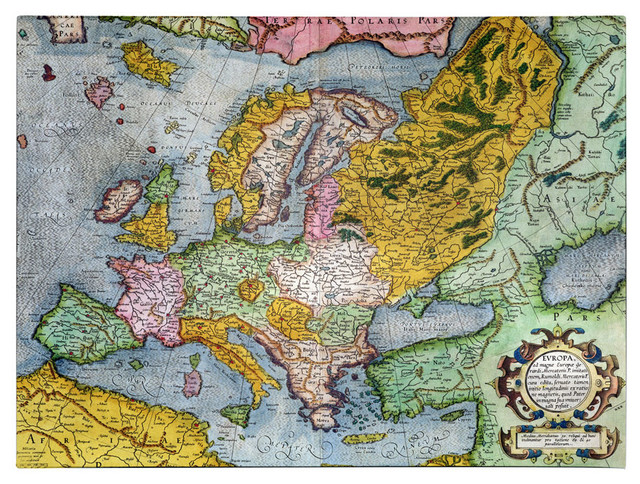 'Europe In the 1590s' Canvas Art by Gerardus Mercator - Traditional ...