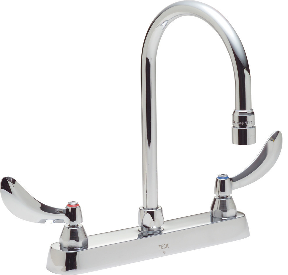 Delta 2-Handle Faucet With Lever Handles, Polished Chrome ...