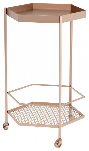 Hex Bar Cart Gold - Contemporary - Bar Carts - by UStradeENT LLC | Houzz