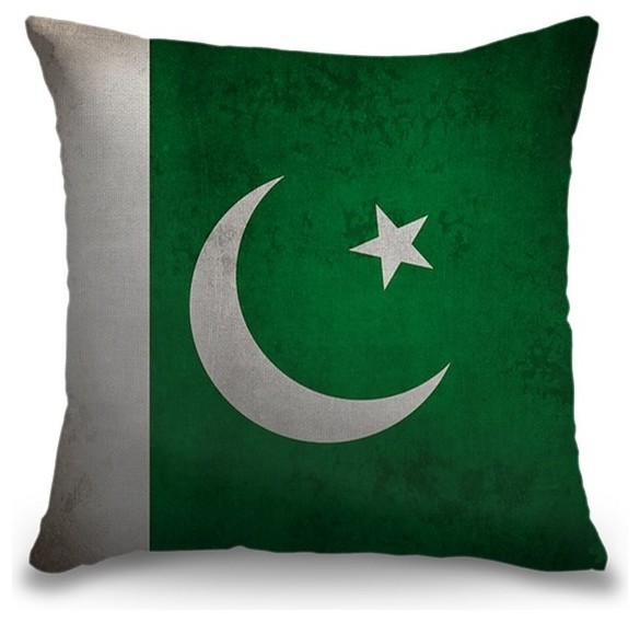 "Pakistan Textured Flag" Outdoor Pillow, 20" x 20" - Contemporary ...