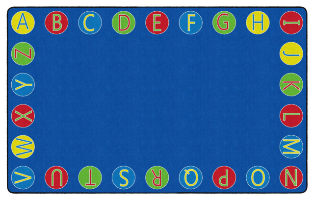 Flagship Carpets VA405-44A 7'6"X12' Rectangle Alphabet Circles ...