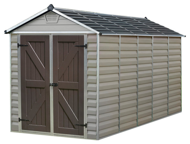 Palram - Canopia SkyLight 6' x 12' Storage Shed - Tan - Contemporary ...