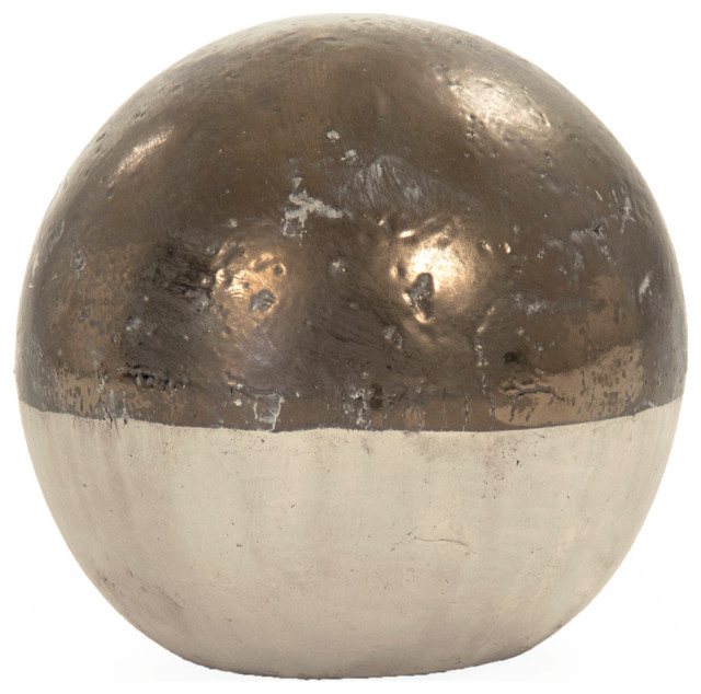 Gilded Pottery, Small, Spherical - Farmhouse - Decorative Objects And ...