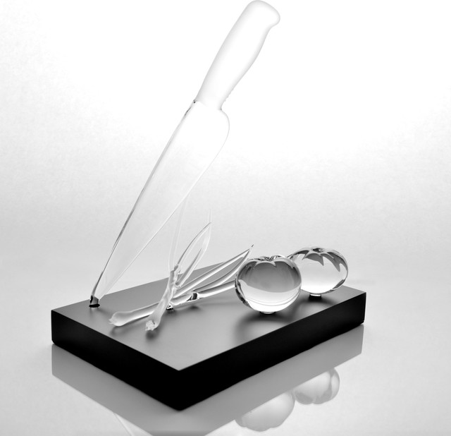 Chef's Cook, Glass Sculpture - Contemporary - Decorative Objects And ...