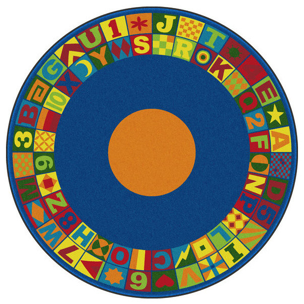 Flagship Carpets VA148-87A 8' Round Floors That Teach Educational Rug ...