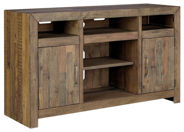 Ashley Furniture Sommerford 62"" TV Stand in Rustic Gray and Brown ...