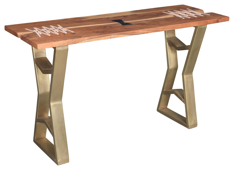 Charleston Acacia Wood Console Table - Contemporary - Console Tables ...