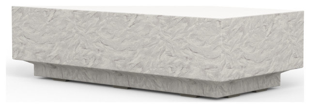 Antique Stone Rectangle Coffee Table - Transitional - Outdoor Coffee ...