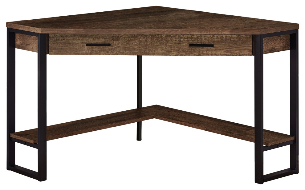 Computer Desk, Home Office, Corner, 42"L, Work, Laptop, Metal, White ...