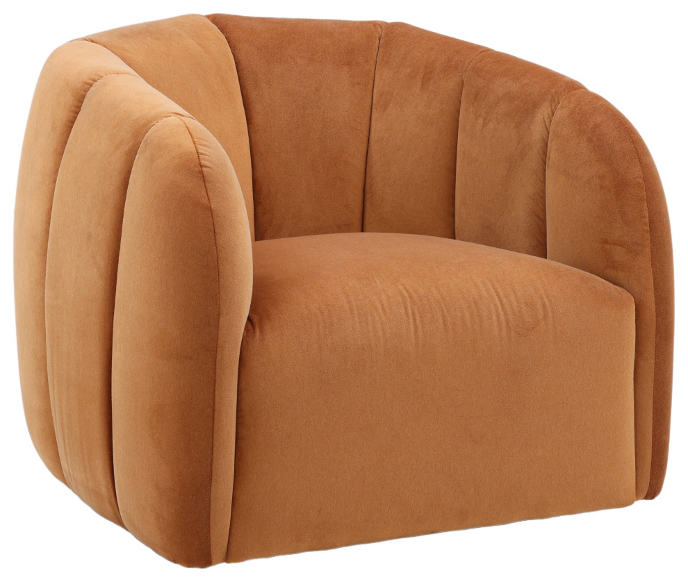 Aria Upholstered Accent Chair, Ginger - Contemporary - Armchairs And ...