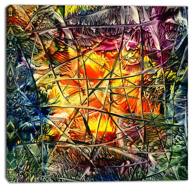 "Amber Abstract", Abstract Canvas Artwork, 30"x30", 30"x30 ...