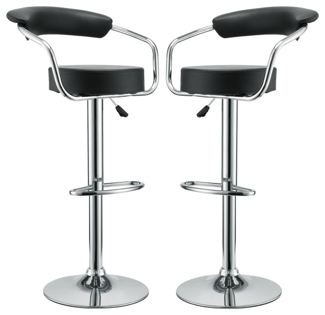 Diner Bar Stool Set of 2 - Black - Contemporary - Bar Stools And ...