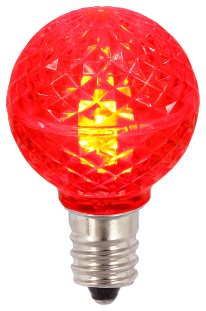 Vickerman G30 Faceted LED Red Bulb E12 .38W 25ea - Contemporary ...