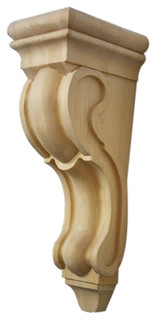 Large Traditional Hand Carved Maple Wood Corbel - Traditional - Corbels ...