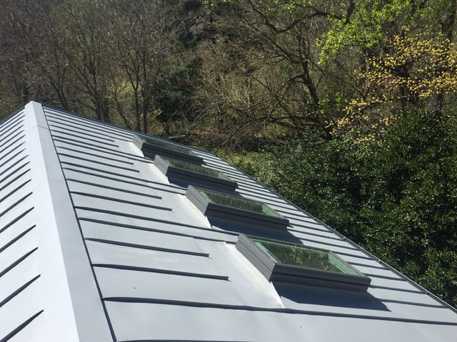 Rheinzink DC Wall Cladding, Roof with Solar skylights - Modern - DC ...