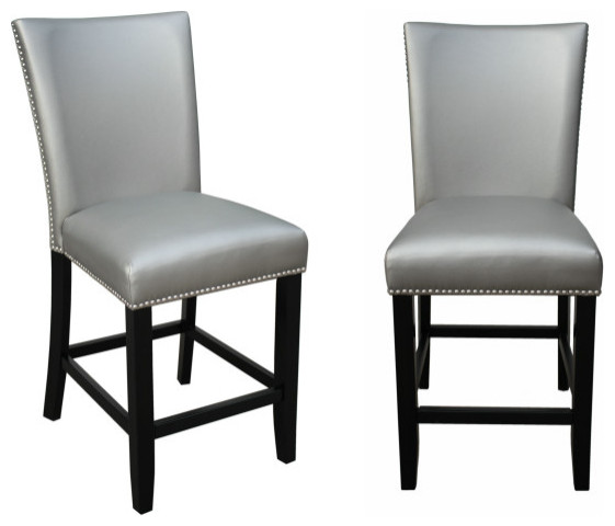 Camila Black Counter Chair, Set of 2 - Modern - Bar Stools And Counter ...