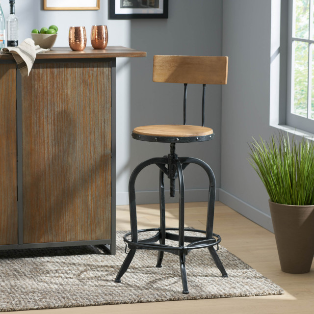 Modern Industrial Design Adjustable Seat Height Bar/Counter Stool ...