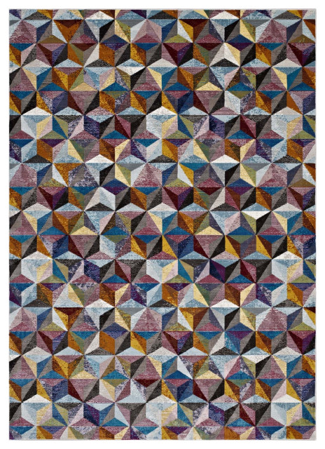 Sophisticated Arisa Geometric Hexagon Mosaic Area Rug - Durable Modern ...