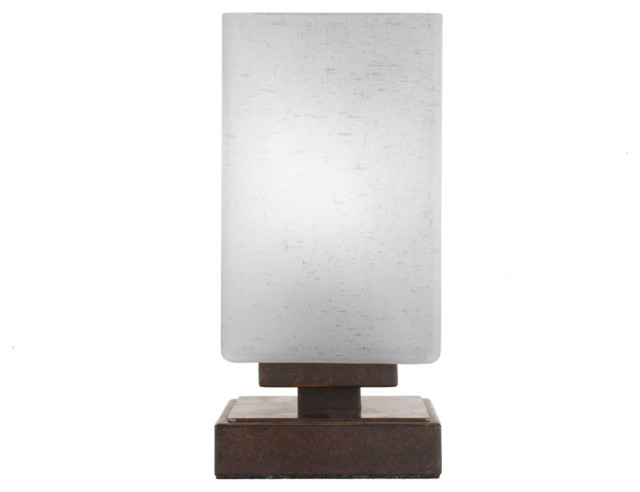 Luna 1-Light Table Lamp, Dark Granite/Square White Muslin ...