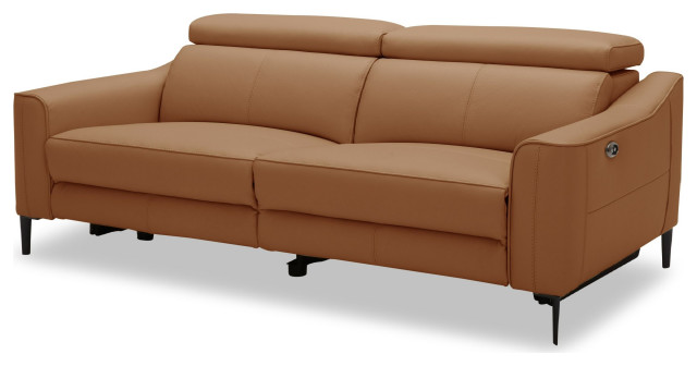 Divani Casa Eden Modern Camel Leather Sofa With 2 Recliners - Midcentury - Sofas - by Vig ...