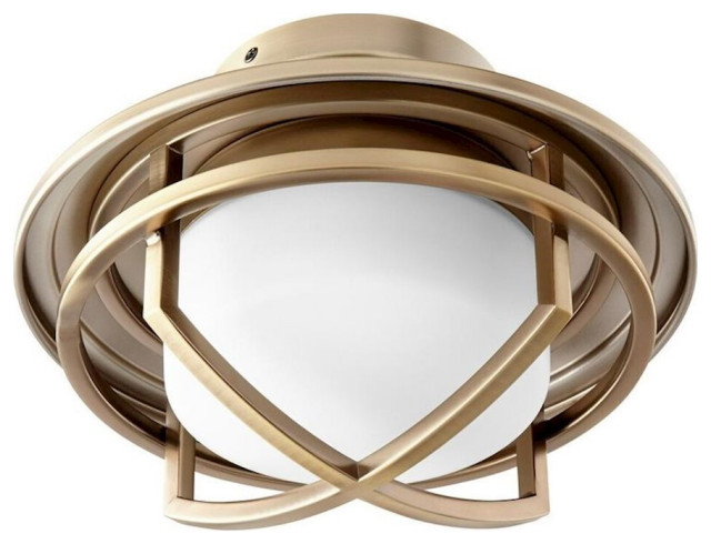 Oxygen Lighting Fleet Disk Led Kit, Aged Brass - Transitional - Flush ...