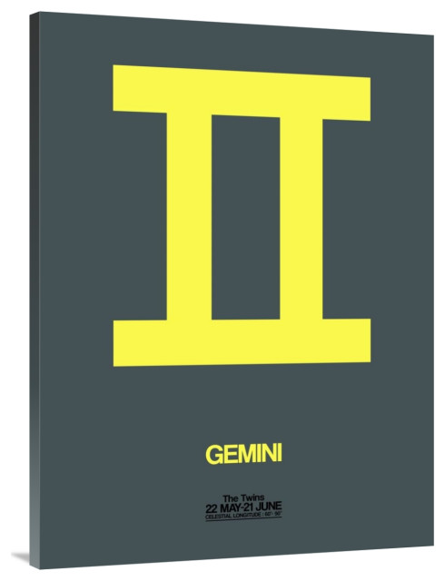 "Gemini Zodiac Sign Yellow" Fine Art Print, 36" x 48" - Modern - Prints ...