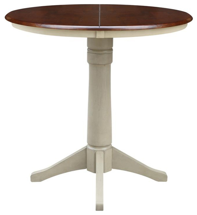 Round Top Pedestal Table With 12 Leaf - French Country - Dining Tables ...