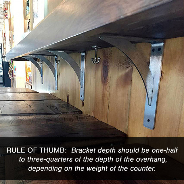 2"x20"x20" Traditional Steel Bracket, Hammered Black, 2"Wx8"Dx8"H ...