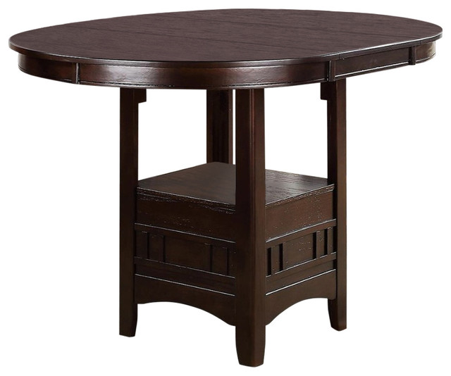 Benzara BM171297 Wooden Counter Height Table, Brown - Transitional ...