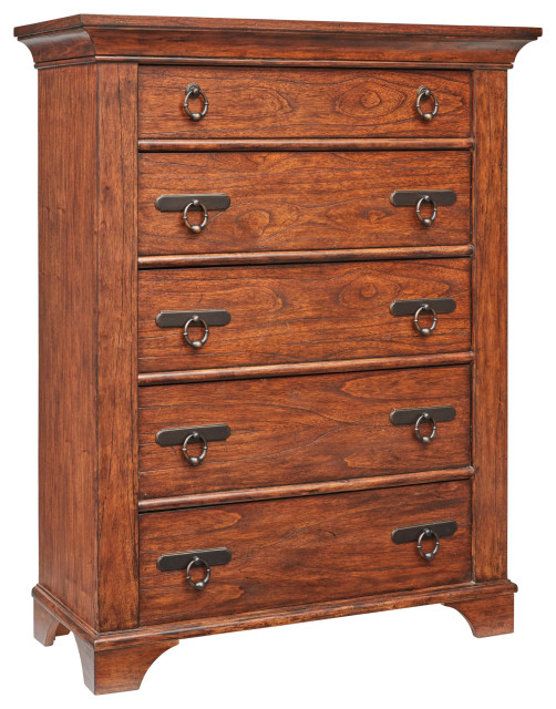 Aspen II Traditional Wooden 5-Drawer Vertical Chest - Rustic - Dressers ...