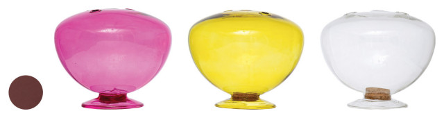 Glass Match Holder, 3-Piece Set - Contemporary - Decorative Objects And ...