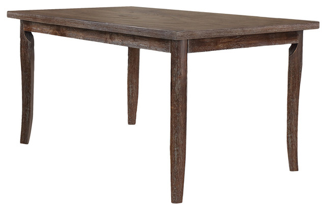 Transitional Antique-Style Natural Oak Dining Table - Farmhouse ...