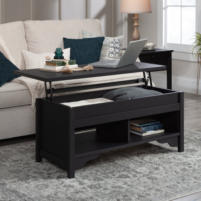 Transitional Coffee Table, Lift Up Top & Large Hidden Storage Space ...