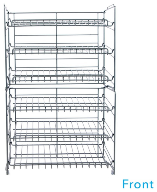 Atlantic 6-Tier Double Can Rack Wire Organizer for Pantry in Silver ...